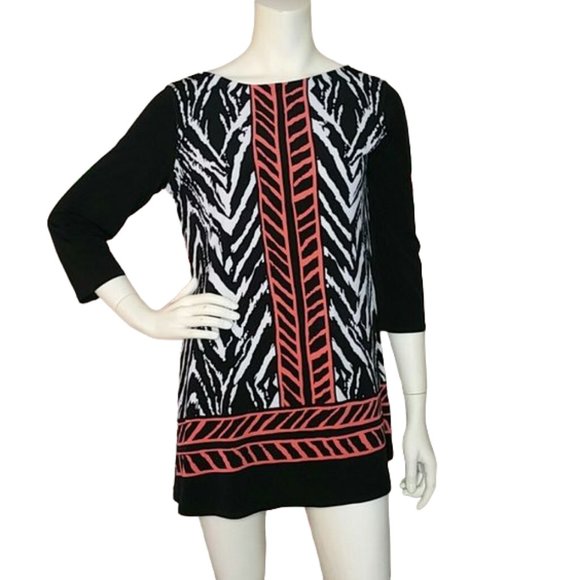 eva varro | Dresses | Eva Varro Geometric Mini Dress Black White M ...